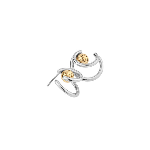 Georgium Sidus Bicolor Planet Path Shape Stud Earrings – Blackheadshop