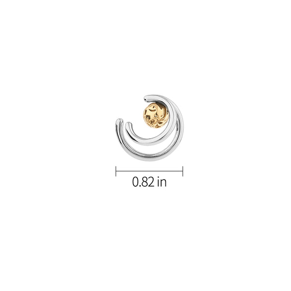Georgium Sidus Bicolor Planet Path Shape Stud Earrings – Blackheadshop